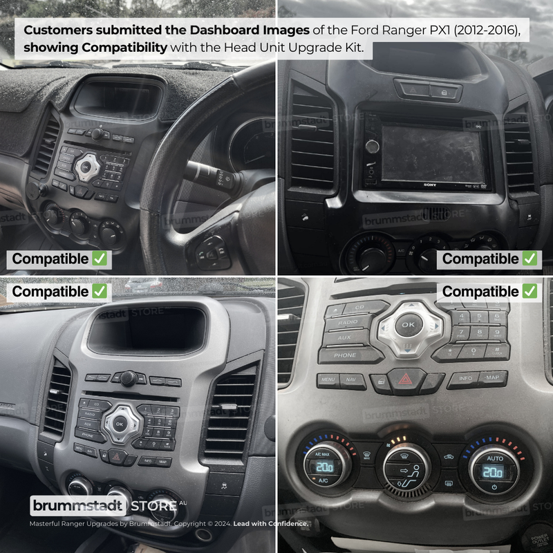 Ford Ranger 2012-2015 PX - Premium Head Unit Upgrade Kit: Radio Infota ...